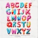 Candy Land Letters Clipart, Glaze Alphabet, Sweet ABC, DIGITAL DOWNLOAD ...
