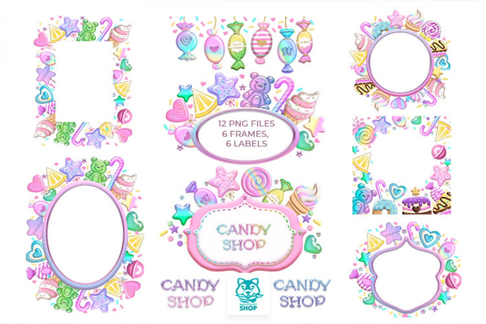 Candyland Bundle Candyland Clipart Sweets Png Digital - Etsy