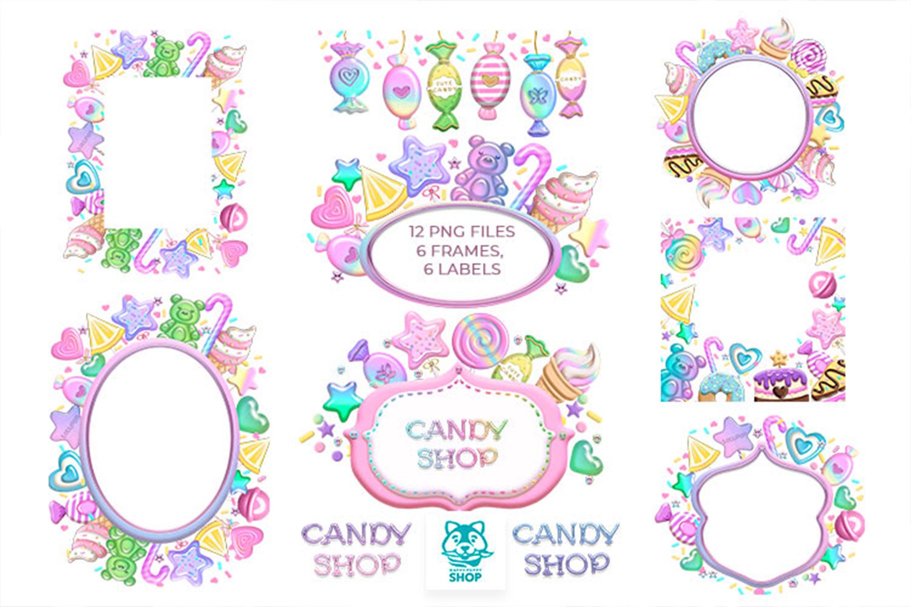 Candyland Bundle Candyland Clipart Sweets Png Digital - Etsy