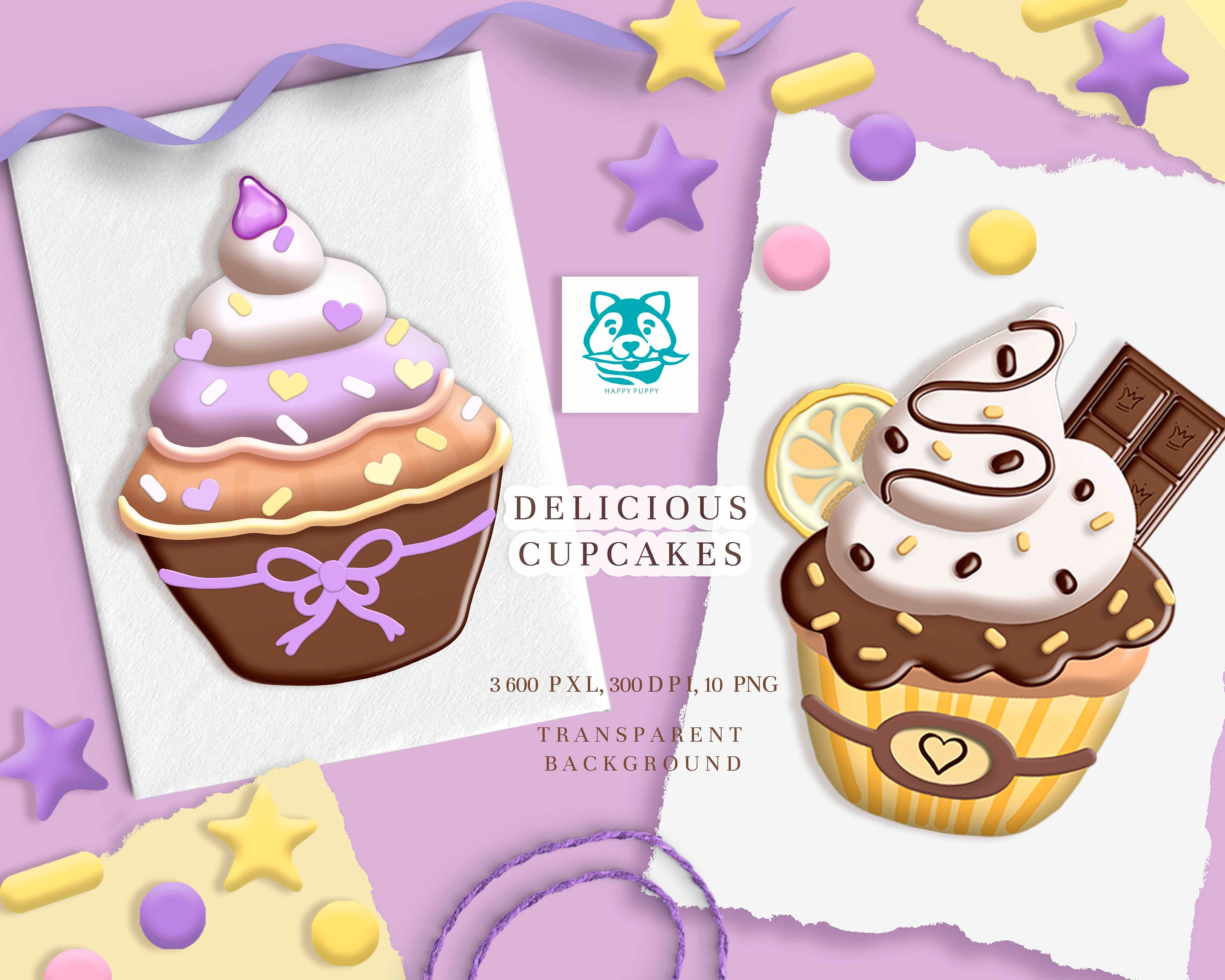 Cupcake Clipart Baking Clip Art Digital Download. | Etsy