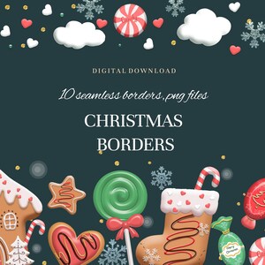 Christmas Candy Border, Christmas Sweet Borders, Candyland Clipart ...
