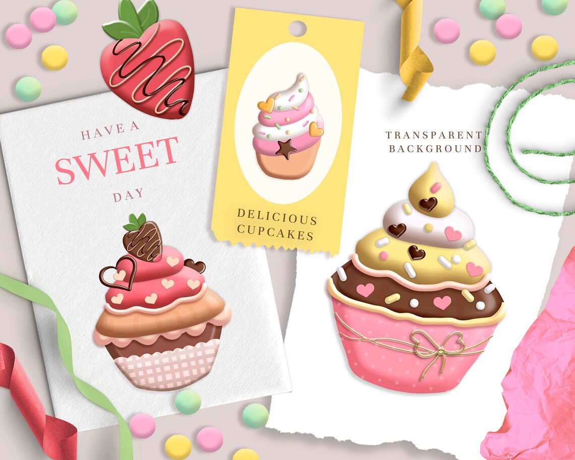 Cupcake Clipart Baking Clip Art Digital Download. | Etsy