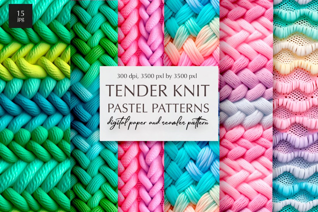 3d Seamless Pattern, Knitted Digital Paper, Rainbow Gradient Digital ...