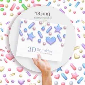 Sprinkles Clipart, Sprinkle Border Overlays Clip Art, Donut Sprinkle ...