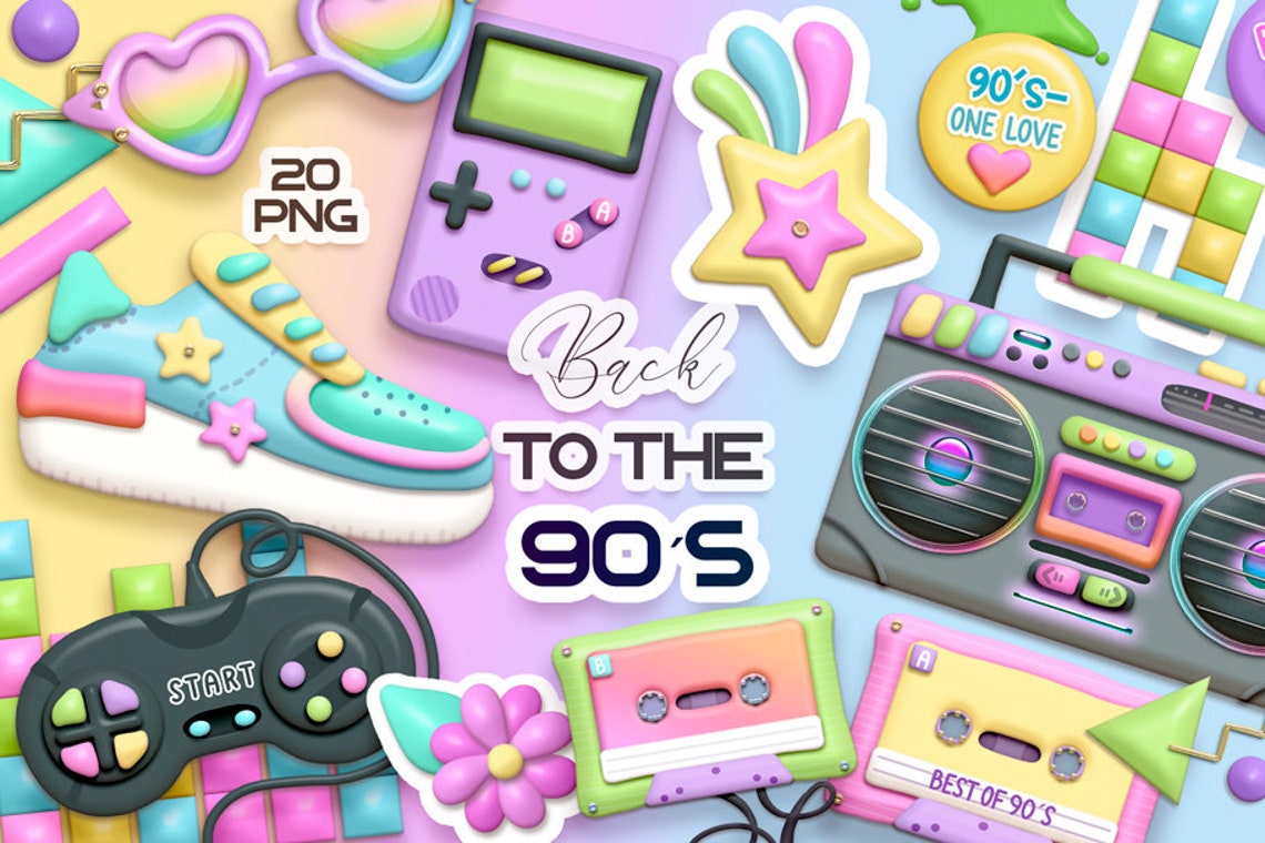 90s Png, 90s Clip Art, Digital Download. - Etsy
