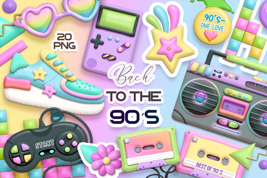 90s Png 90s Clip Art Digital Download. - Etsy