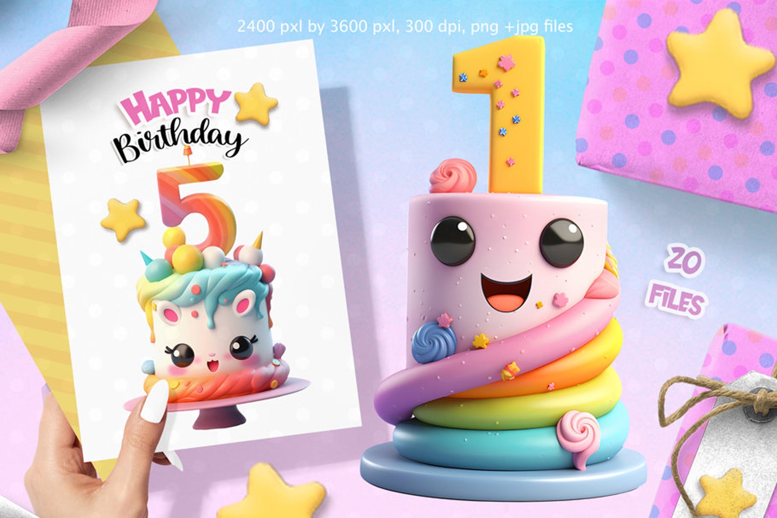 Birthday Numbers Clipart, Sweet Number Png, Rainbow Cake Clipart ...