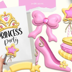 Princess Clipart Princess Crown Clip Art Baby Girl Clipart - Etsy