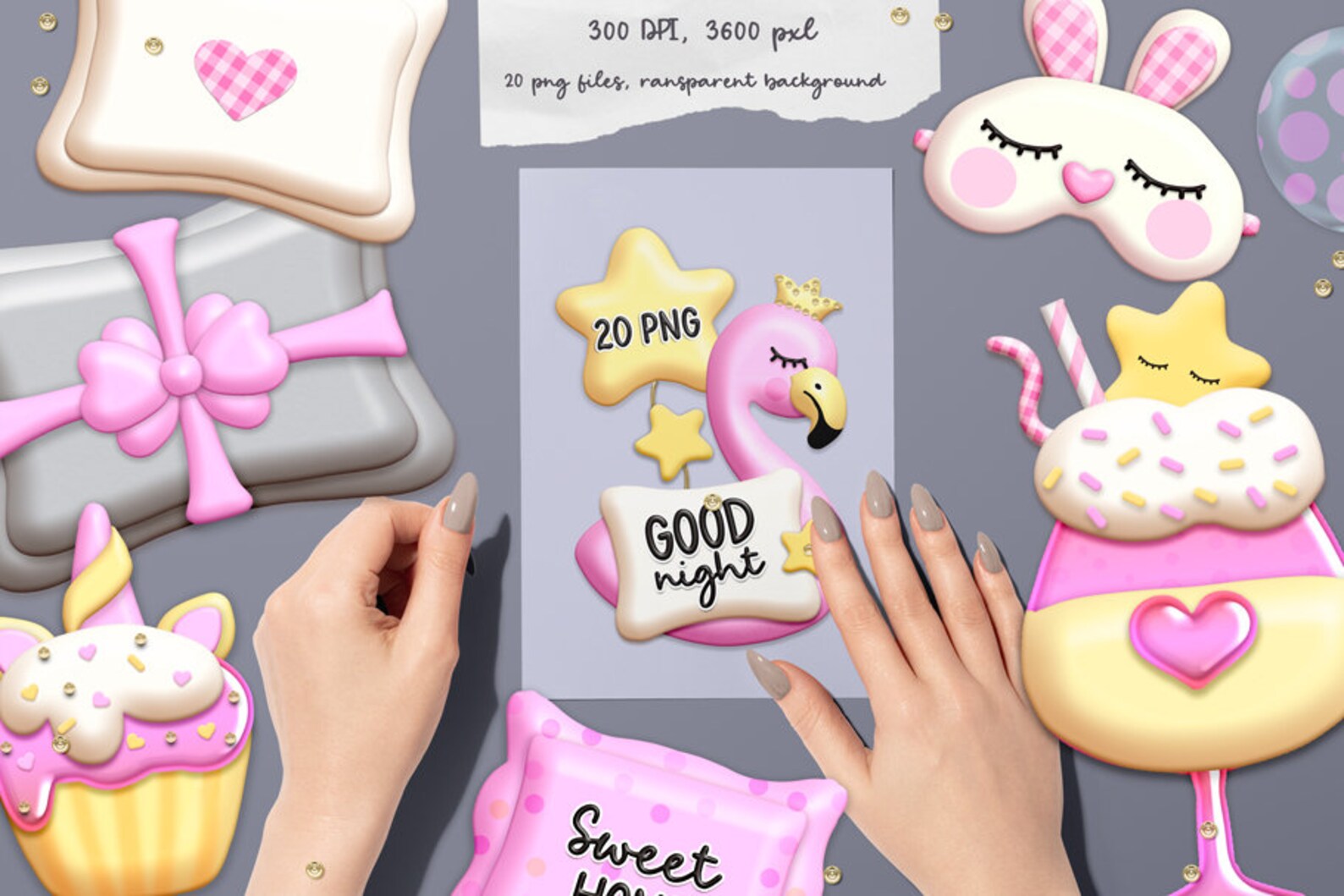 Slumber Party Clipart Sleepover Clipart Digital Download. - Etsy