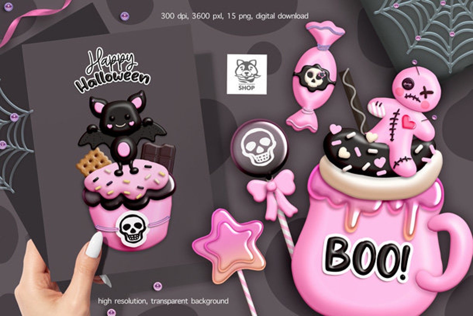Halloween Clipart, Pink Halloween Png, Halloween Alphabet, Halloween ...