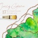 Green & Gold Watercolor Glitter Splash Clipart (digital Download) - Etsy