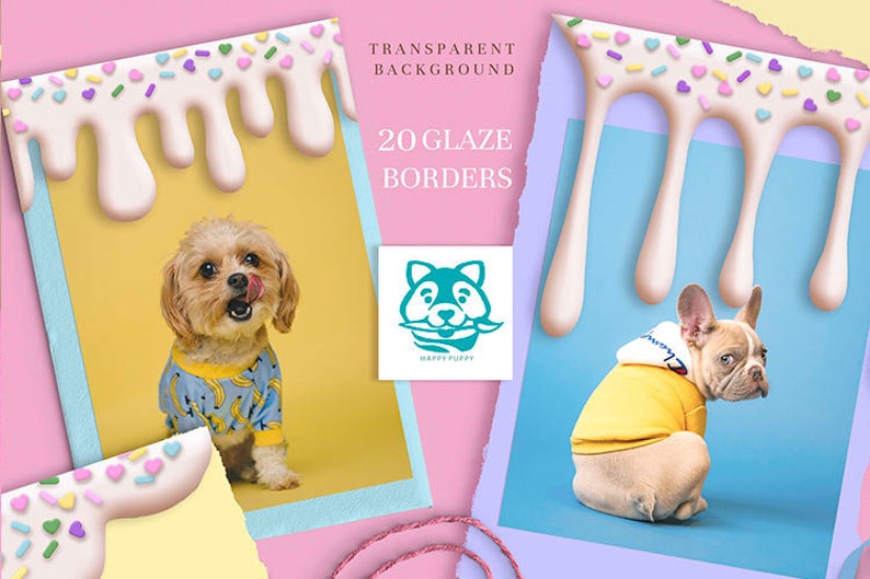 Ice Cream Drip Png Dripping Border Bundle Digital Download | Etsy