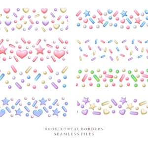 Sprinkles Clipart, Sprinkle Border Overlays Clip Art, Donut Sprinkle ...