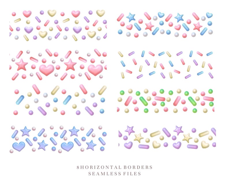 Sprinkles Clipart Sprinkle Border Overlays Clip Art Donut - Etsy