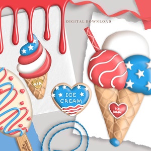 Ice Cream Clipart, Popsicle Clip Art, Patriotic Popsicle Png, 4th of ...