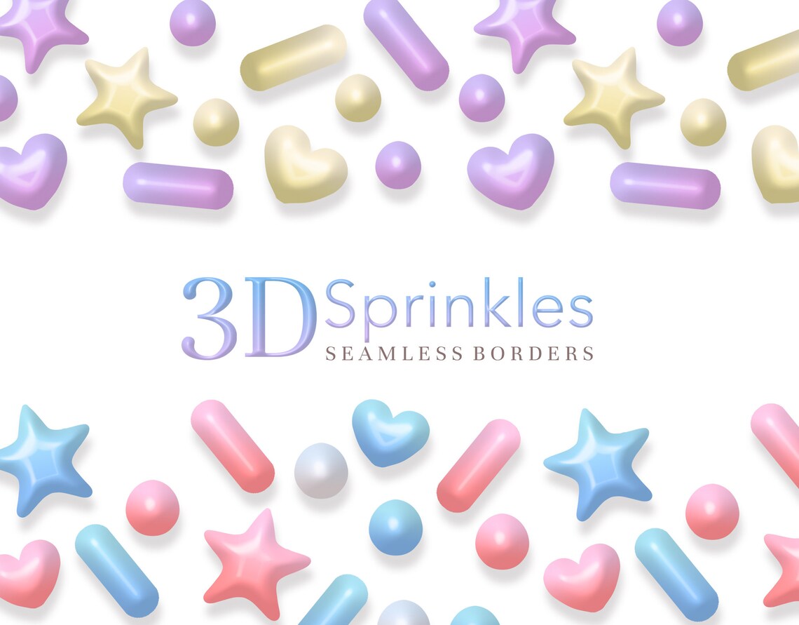 Sprinkles Clipart Sprinkle Border Overlays Clip Art Donut - Etsy