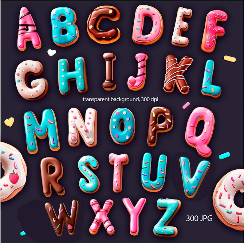 Candyland Letters Clipart, Sweet Alphabet Png, DIGITAL DOWNLOAD - Etsy