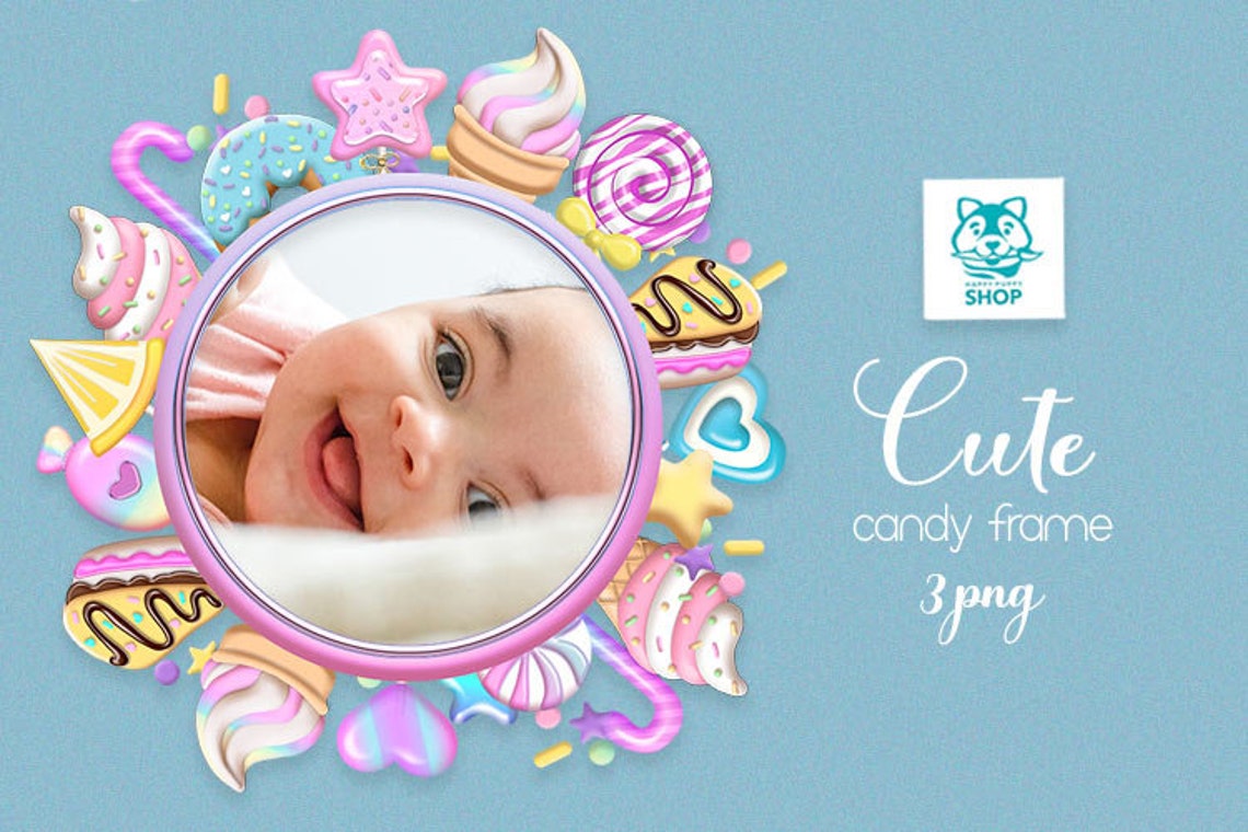 Sweet Frame Png Candy and Sweets Clipart. - Etsy