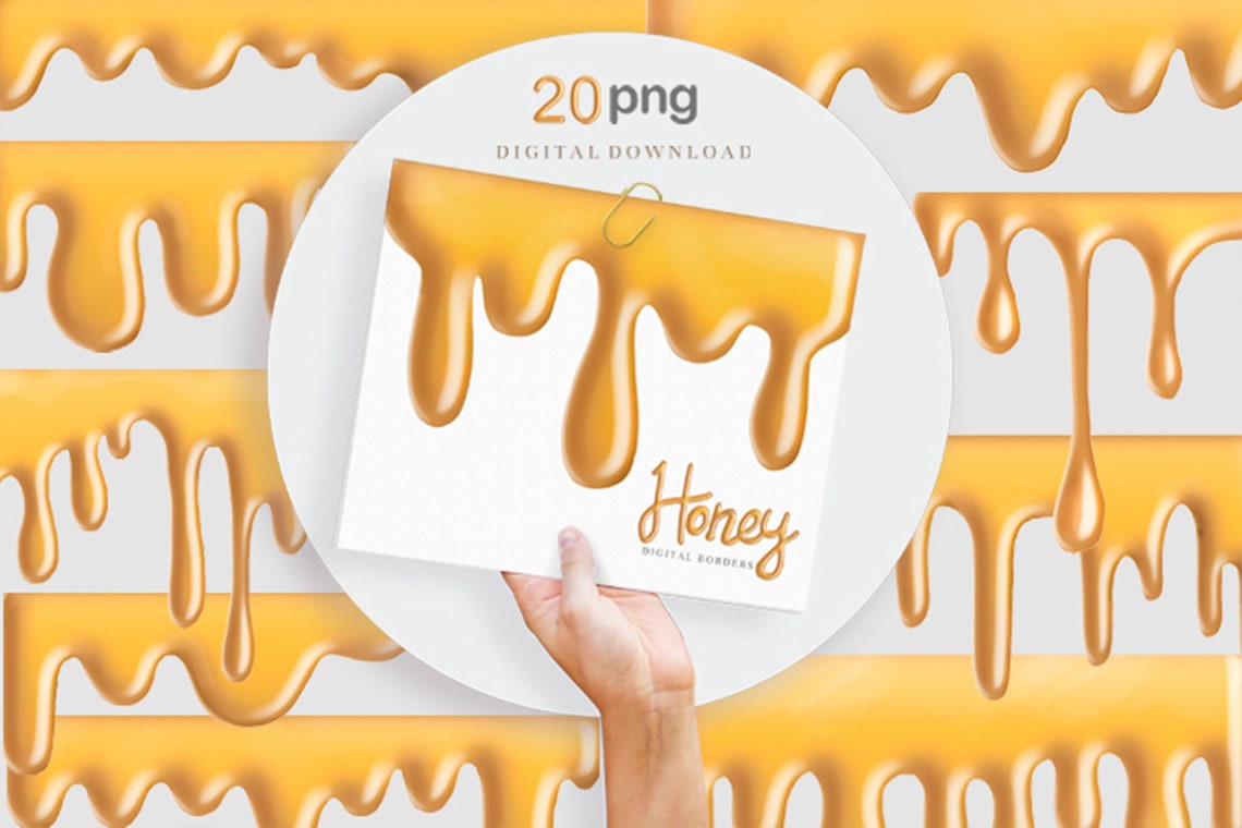 Ice Cream Drip Png Dripping Border Bundle Digital Download | Etsy