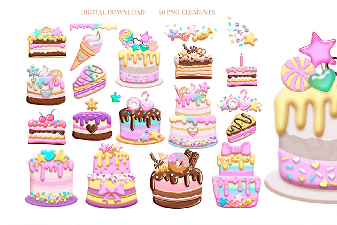 Candyland Bundle Candyland Clipart Sweets Png Digital - Etsy