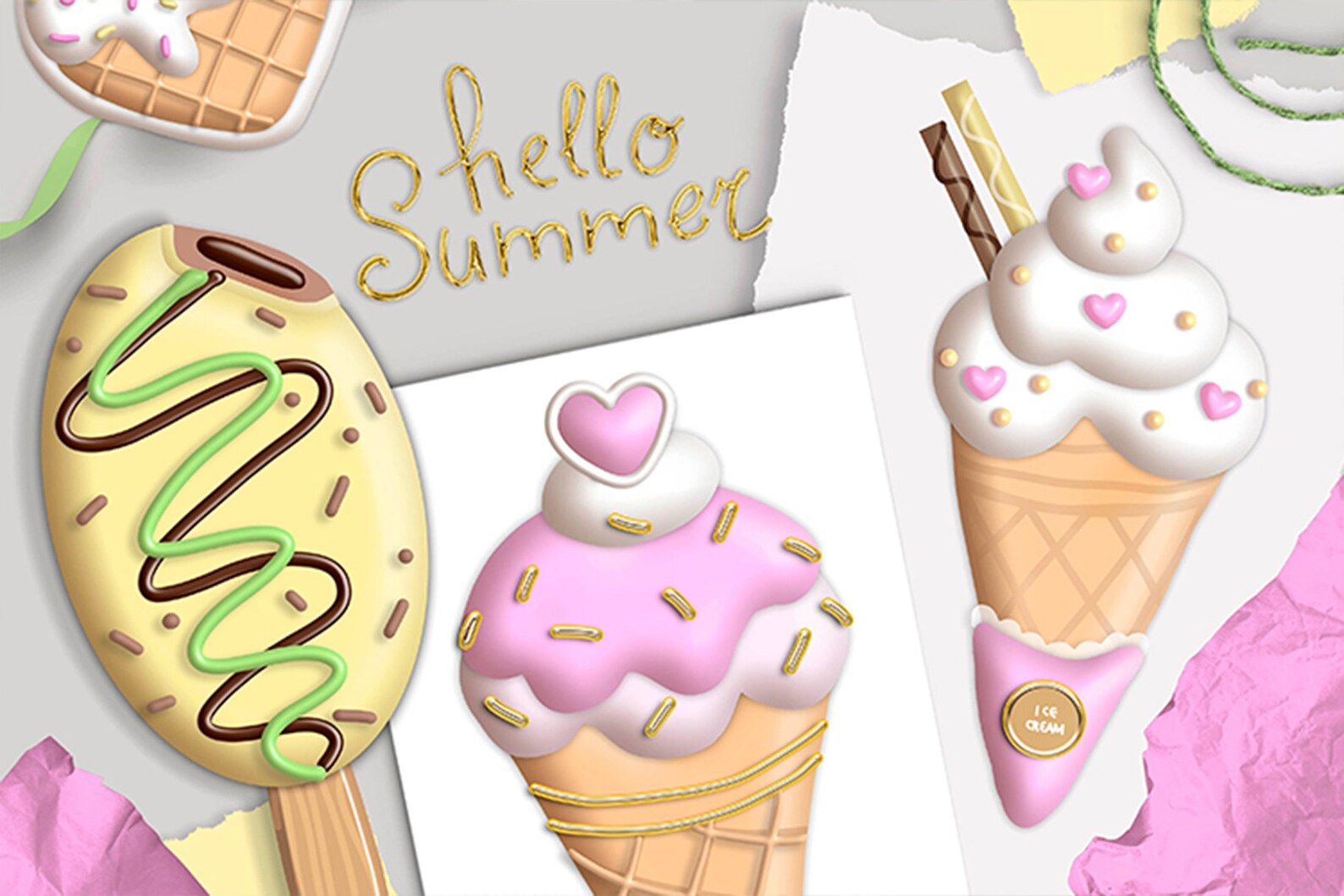 Candyland Bundle,ice Cream Clipart, Lollipop Clipart, Sweet and Candy ...