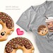 Coffee and Donut Clipart Kawaii Couple Png Best Friends - Etsy