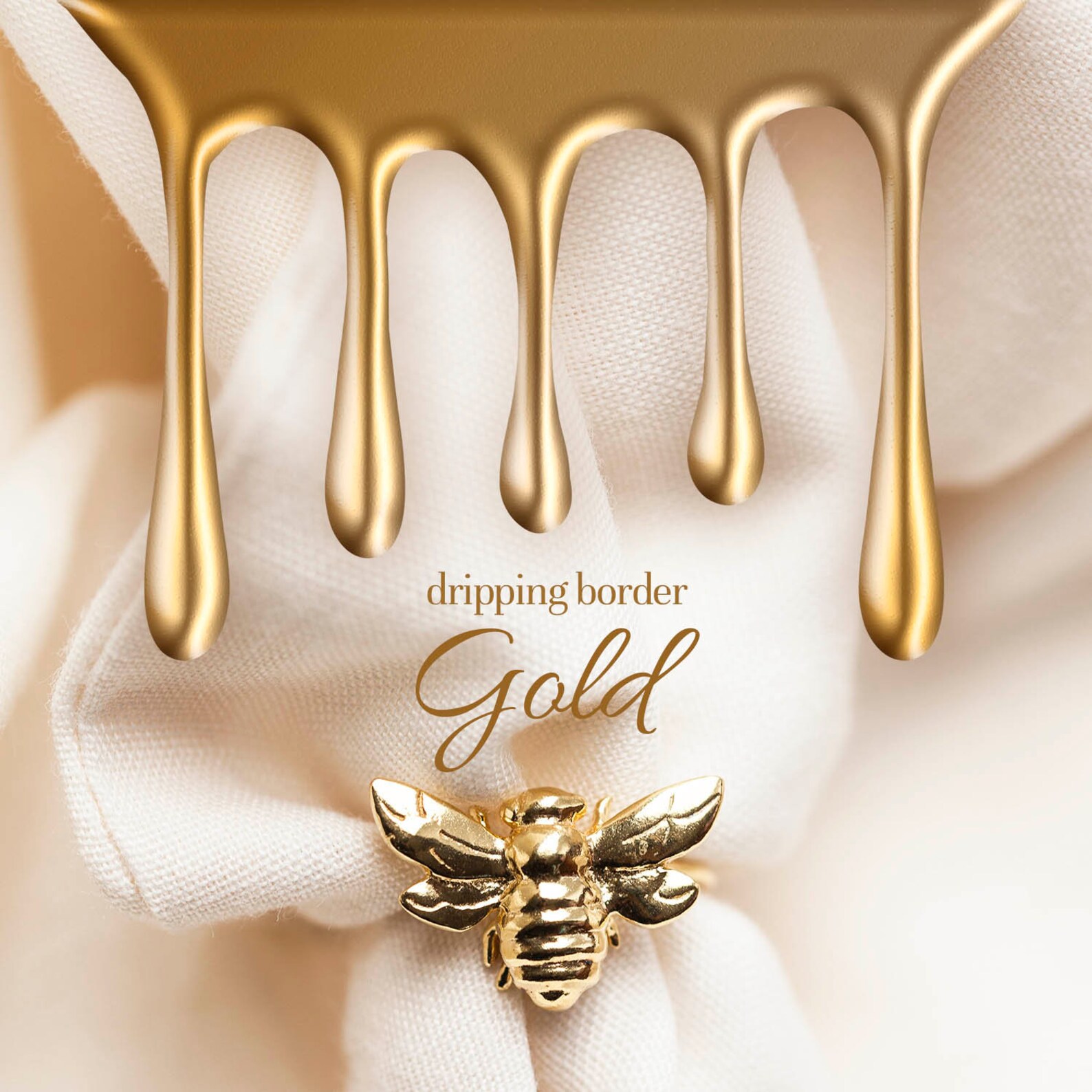 Gold Dripping Borders PNG: Clipart Overlays (digital Download) - Etsy ...