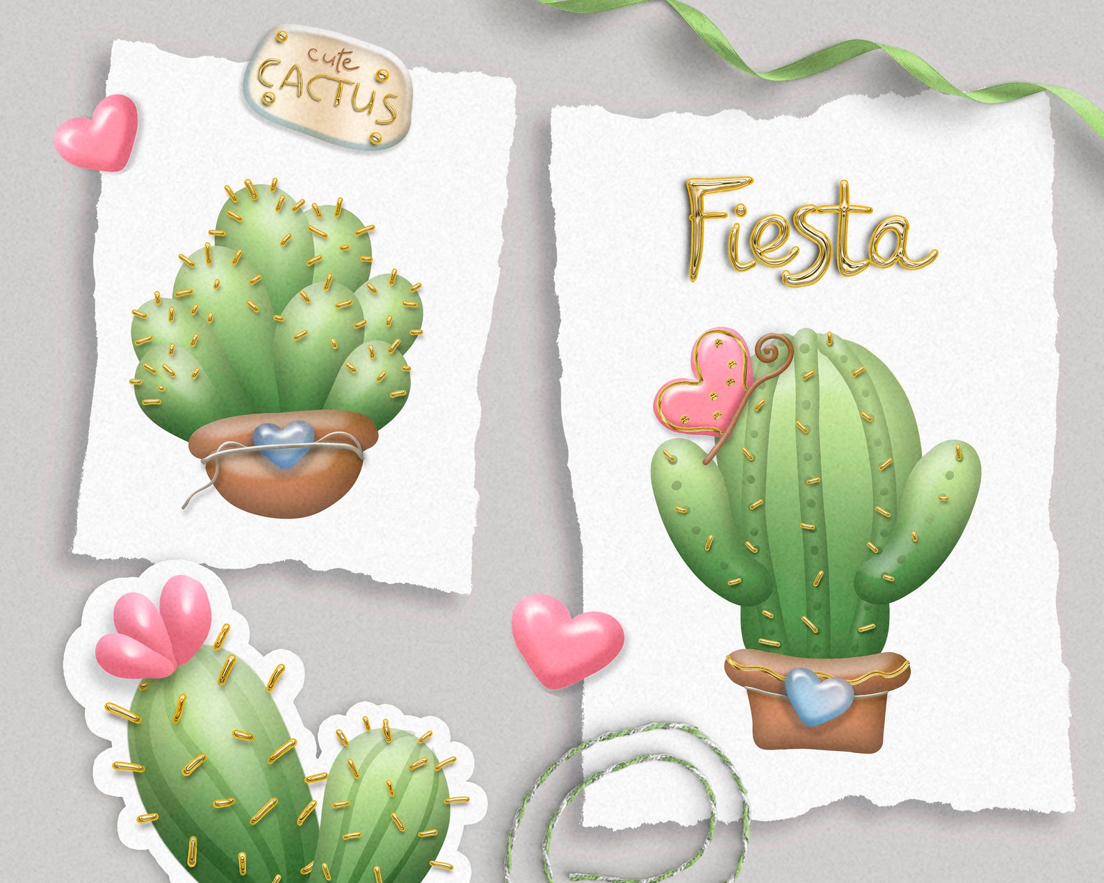 Cactus Png Cute Cactus Clipart Succulent Clip Art Digital - Etsy