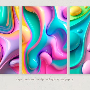 Rainbow Background, Pastel Digital Paper, Paint Drip Background ...