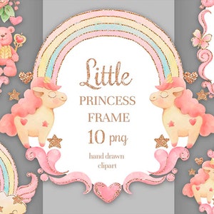 Princess Frame Clipart, Floral Frame Png, Digital Frames Clip Art ...