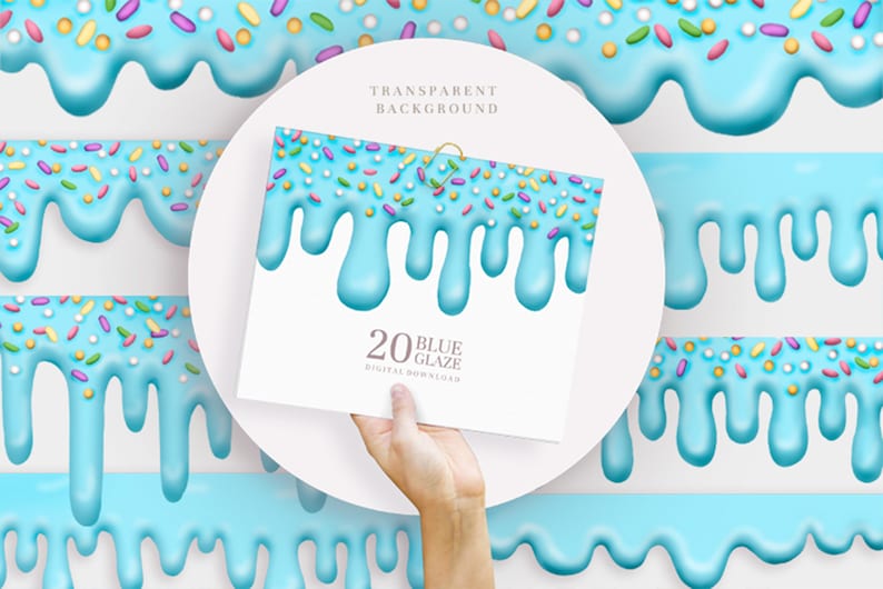 Ice Cream Drip Png, Dripping Border Bundle, Digital Download - Etsy