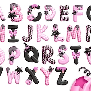Halloween Clipart, Pink Halloween Png, Halloween Alphabet, Halloween ...