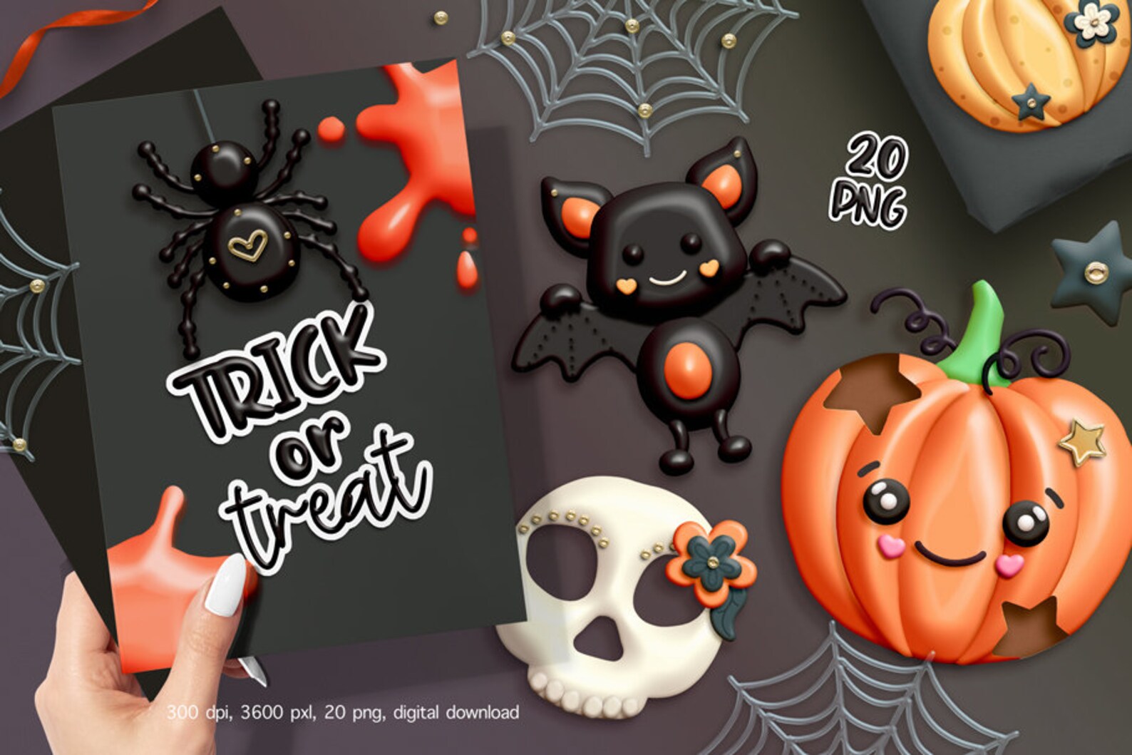 Happy Halloween Png Cute Halloween Clipart Digital Download. - Etsy