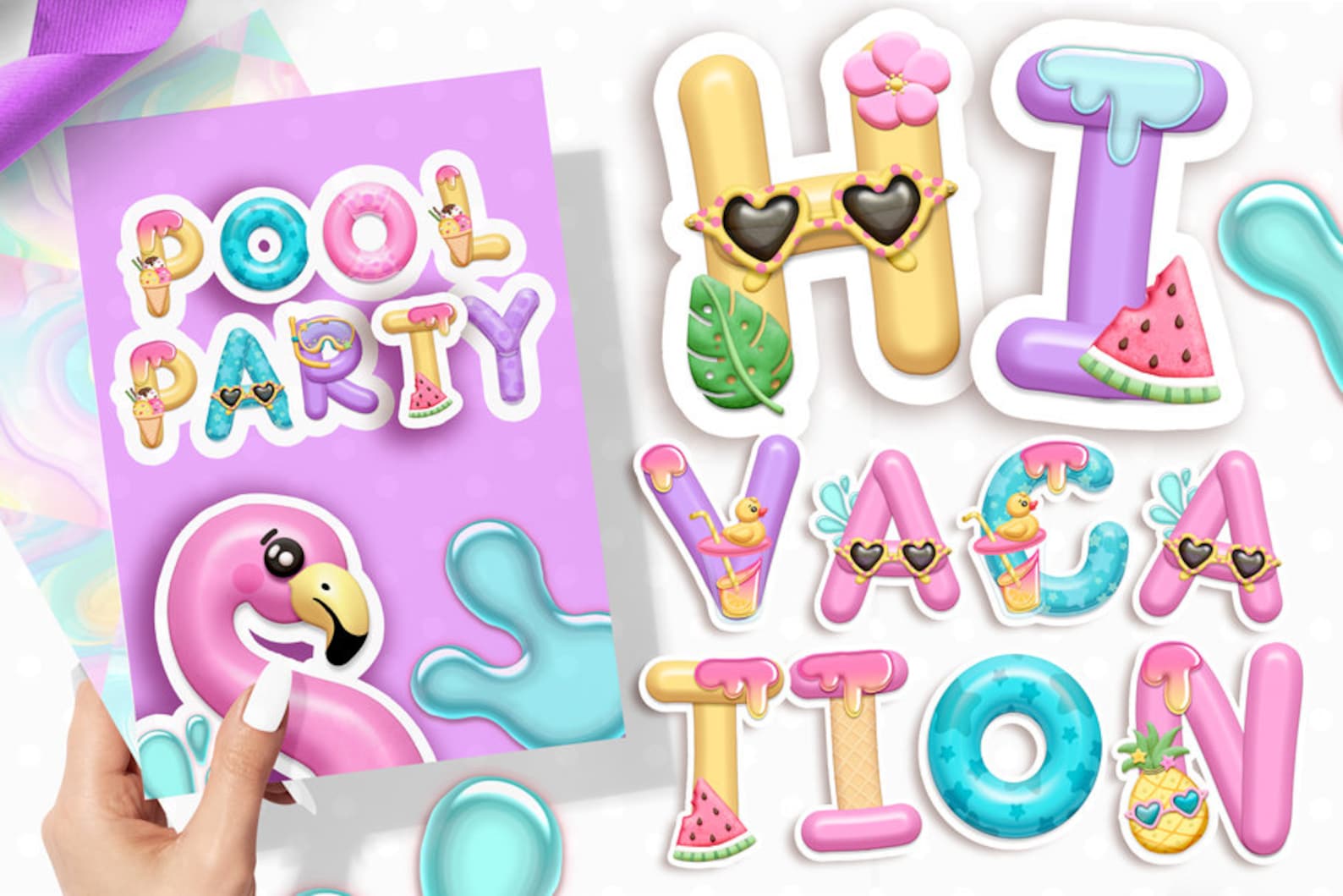 Summer Alphabet, Beach Alphabet Clipart, Digital Download. - Etsy