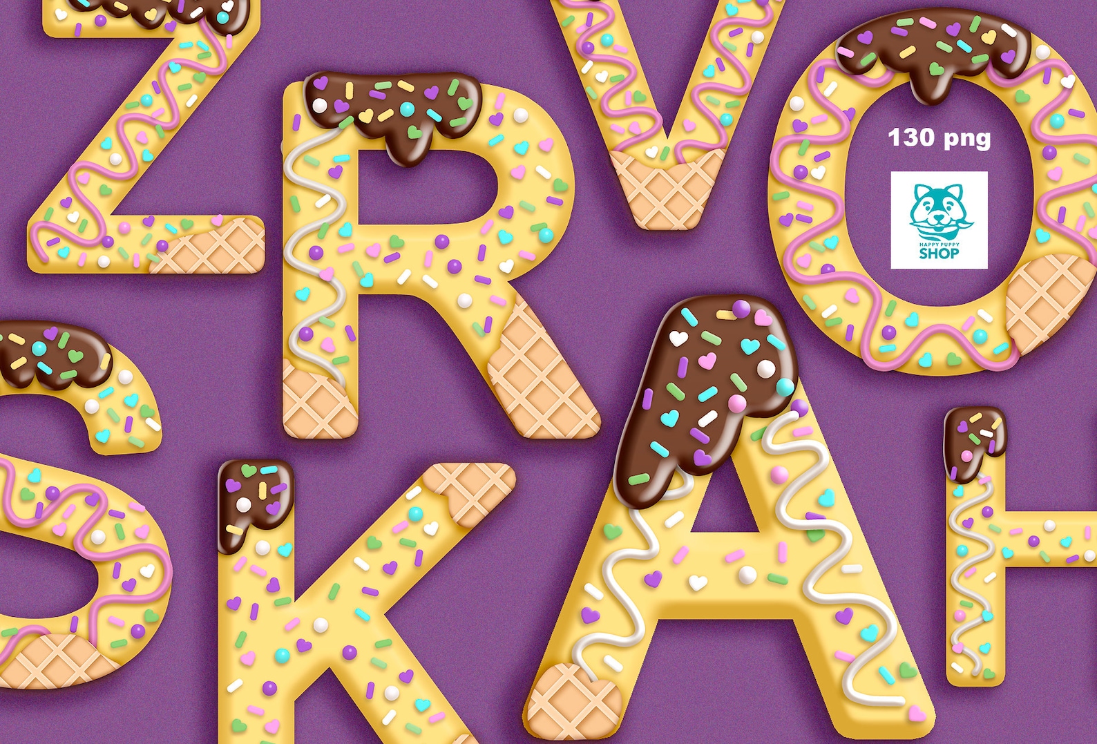 Candy Land Letters Sweet Alphabet Donut Letters Clipart Clip | Etsy