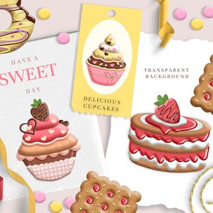 Bakery Clipart, Baking Clip Art, Donut and Cupcake Png, Cookies and ...