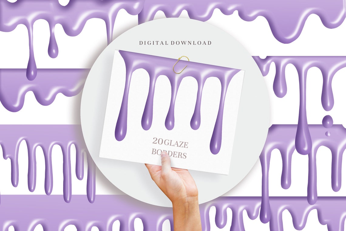 Ice Cream Drip Png Dripping Border Bundle Digital Download - Etsy