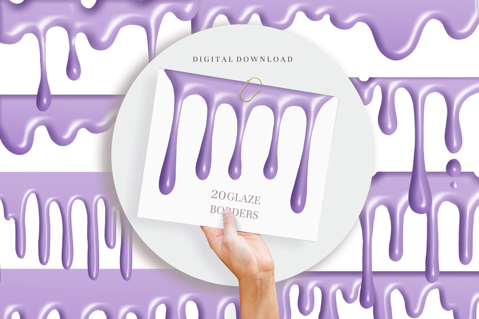 Ice Cream Drip Png Dripping Border Bundle Digital Download | Etsy