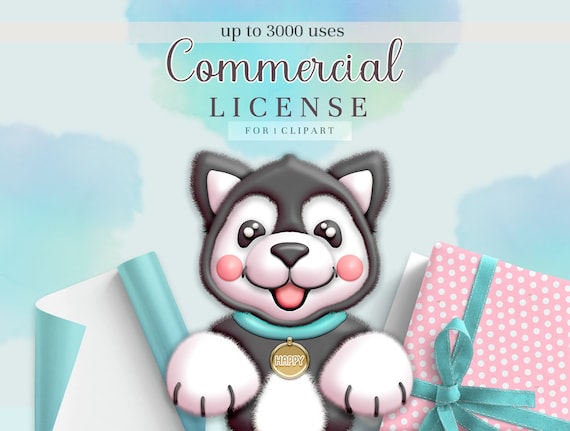 Commercial License for One Clipart From Happy Puppy Print - Etsy
