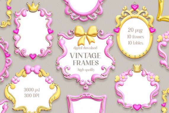Pink Vintage Border