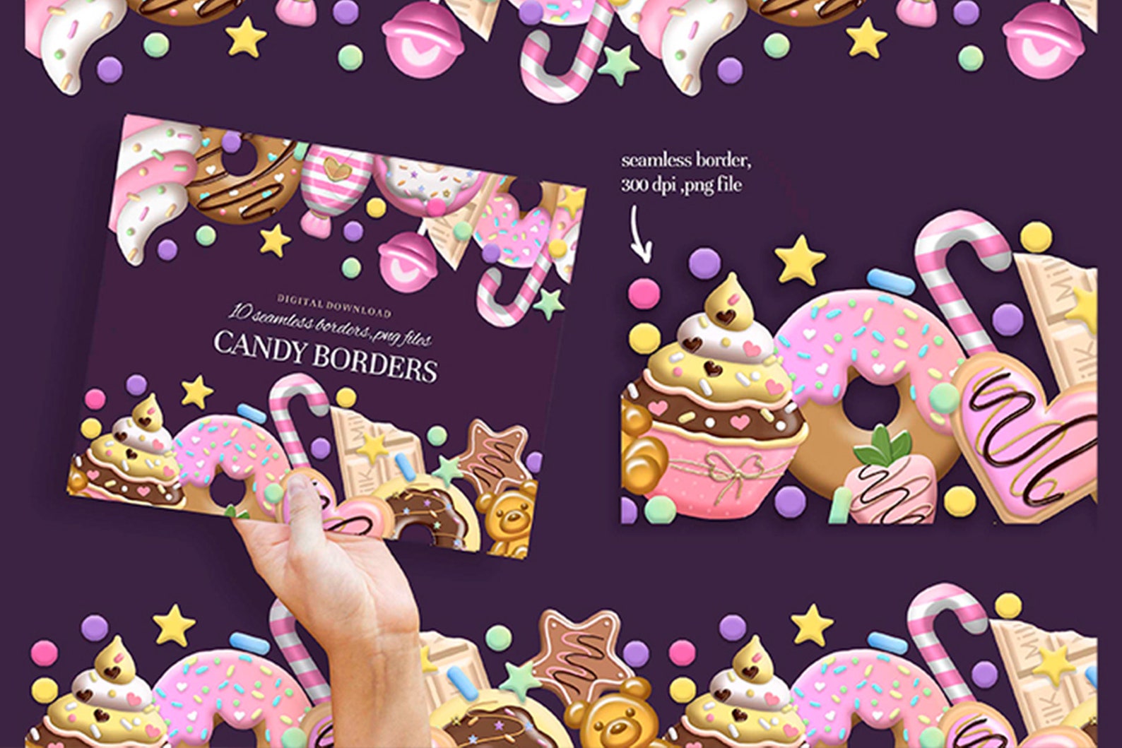 Bakery Bundlebaking Clipart Donut and Cupcakes Png Candy - Etsy