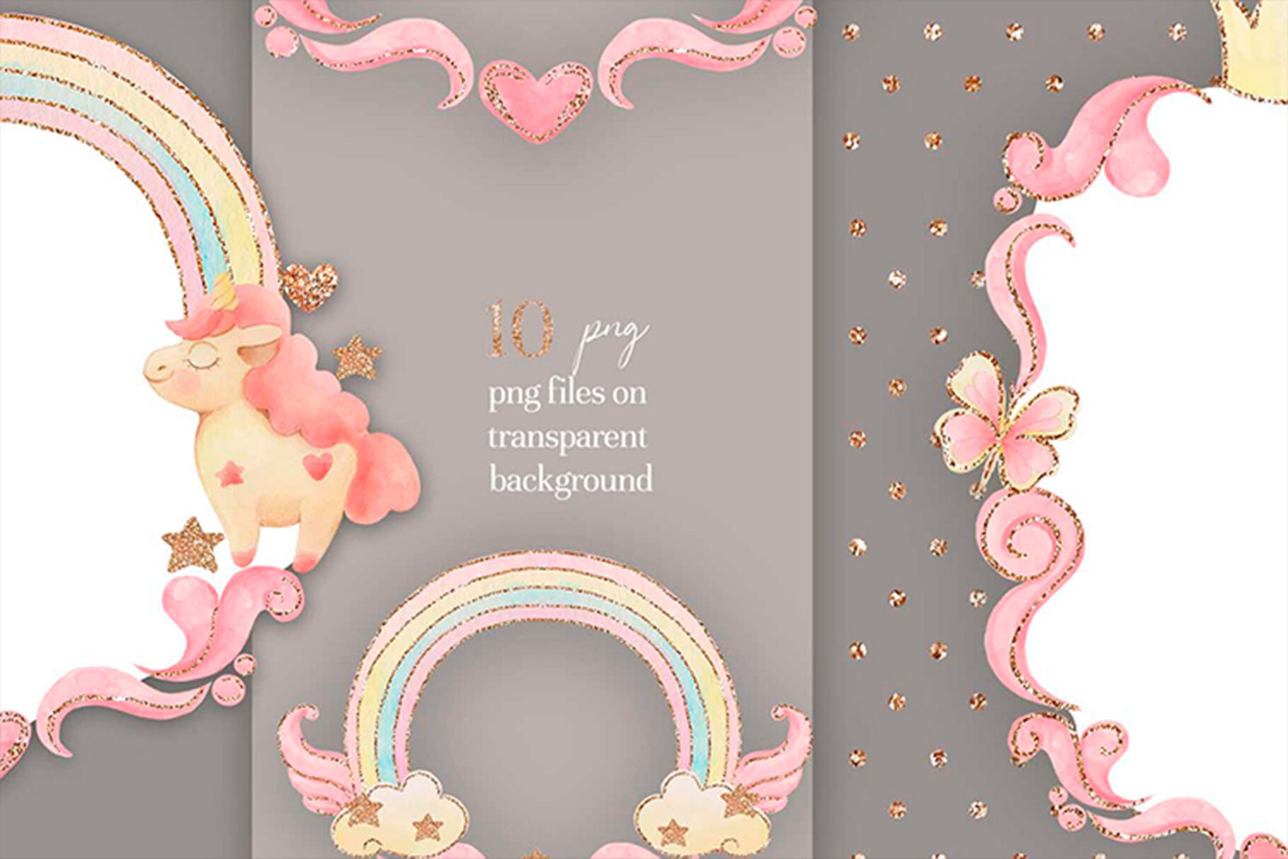 Princess Frame Clipart Floral Frame Png Digital Frames Clip | Etsy