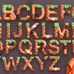 Halloween Letters Png, Sweets Letters Clipart, Halloween Alphabet ...