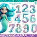 Little Mermaid Numbers, Mermaid Clipart, 3d Png Number, DIGITAL ...