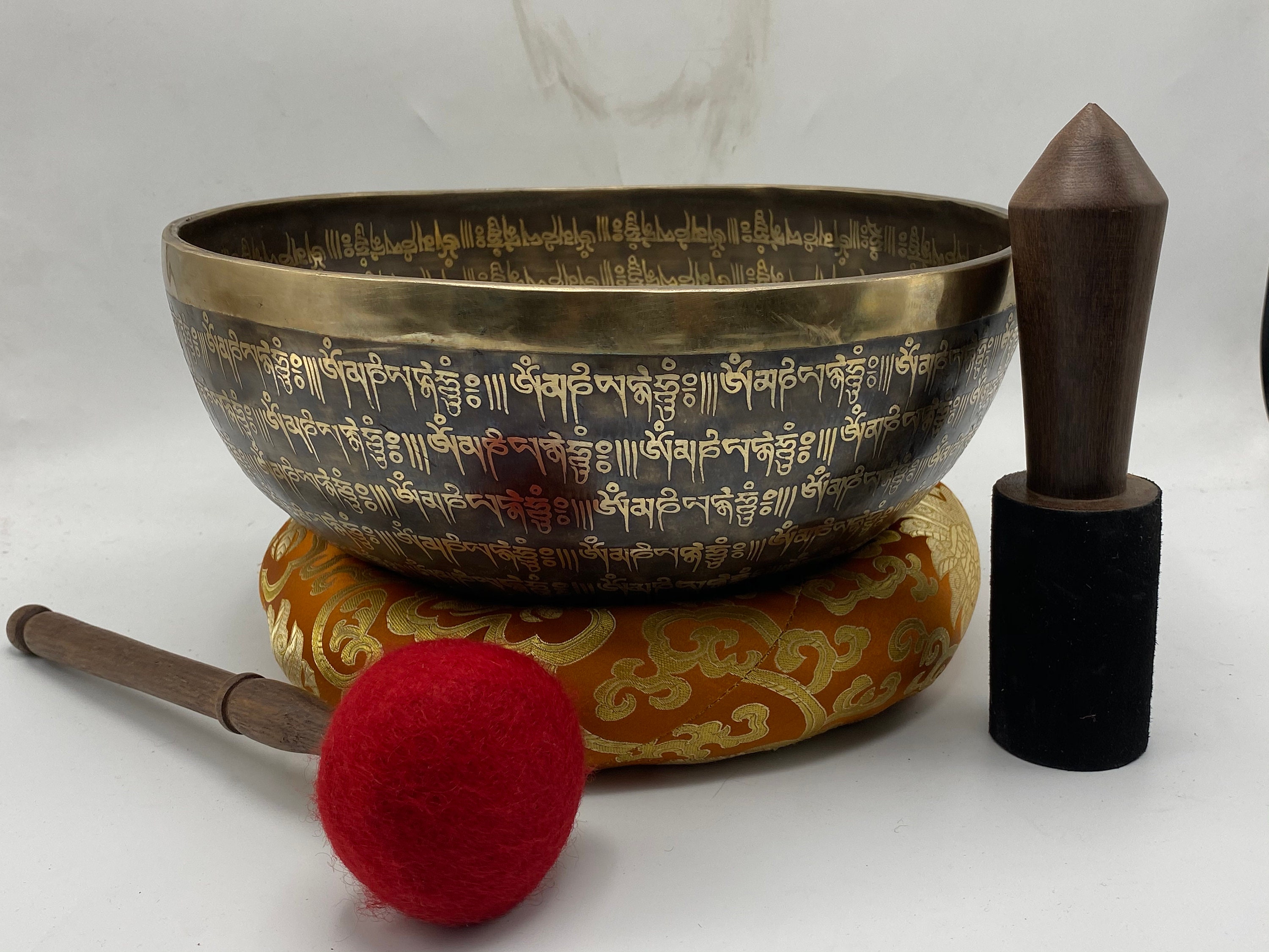 12 Inches Diameter Full Mantra Craft Singing Bowls Meditation - Etsy