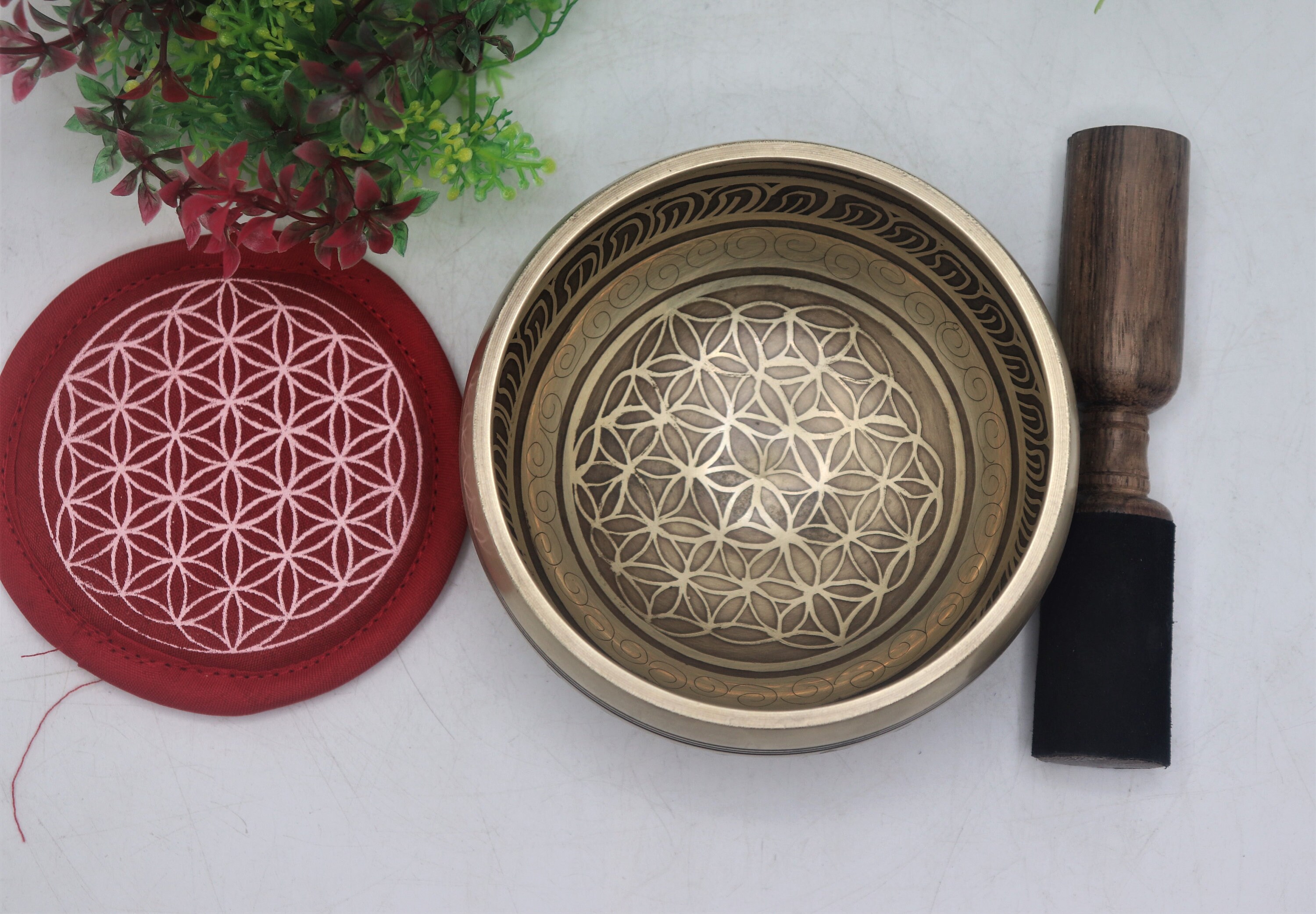 11 CM Handmade flower of life kasha singing bowl-mantra | Etsy