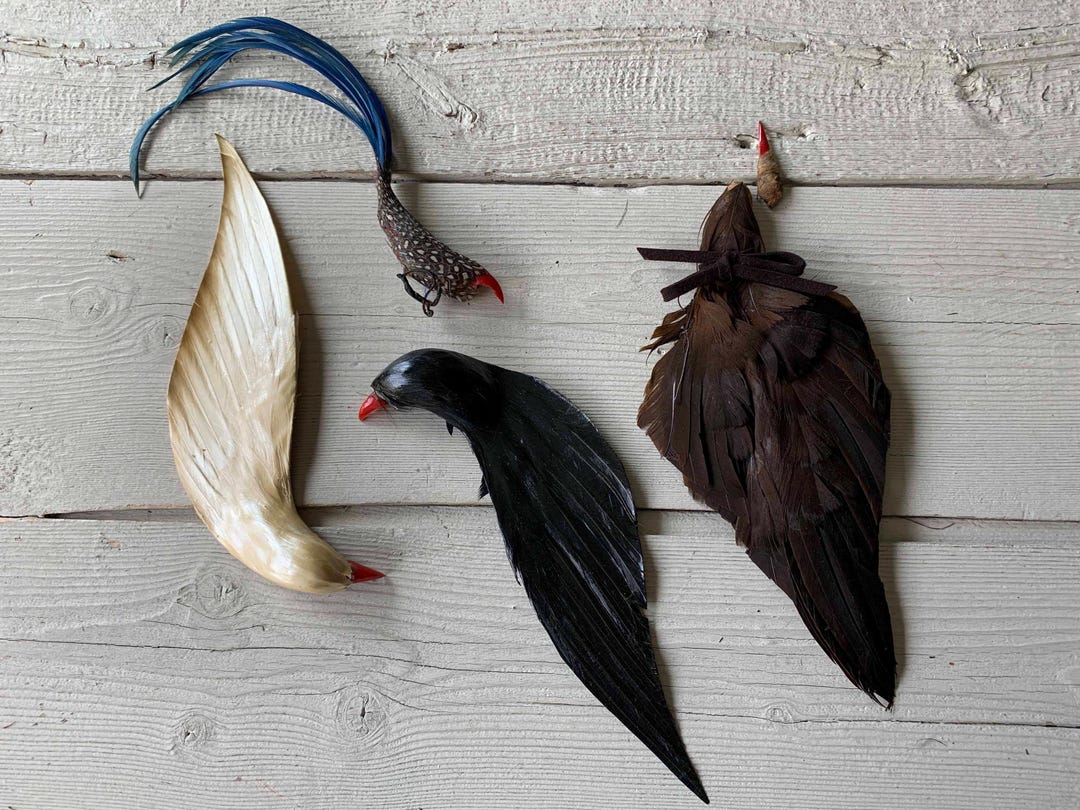 Select One Bit Shabby Antique Vintage Millinery Bird Shaped Feather ...