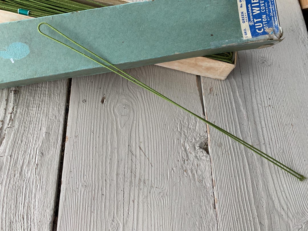 One 27 Inch Piece of Vintage Dennison Cotton Covered Wire for Millinery ...