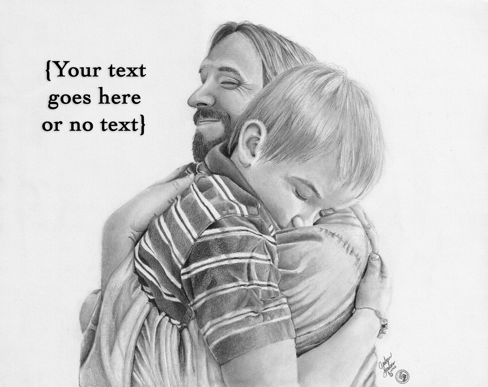 Jesus Hugging Child Drawing Print - Hugging Child Drawing - Jesus ...