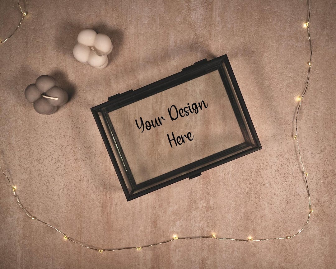 Mockup Glass Box PNG Minimalist - Etsy
